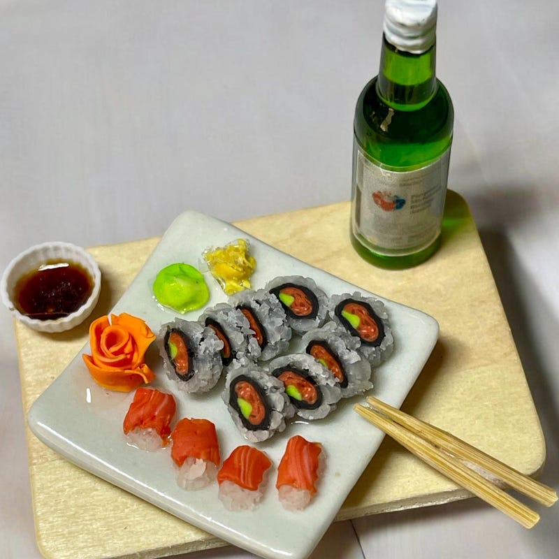 Sushi Miniatures 1 12 - Etsy
