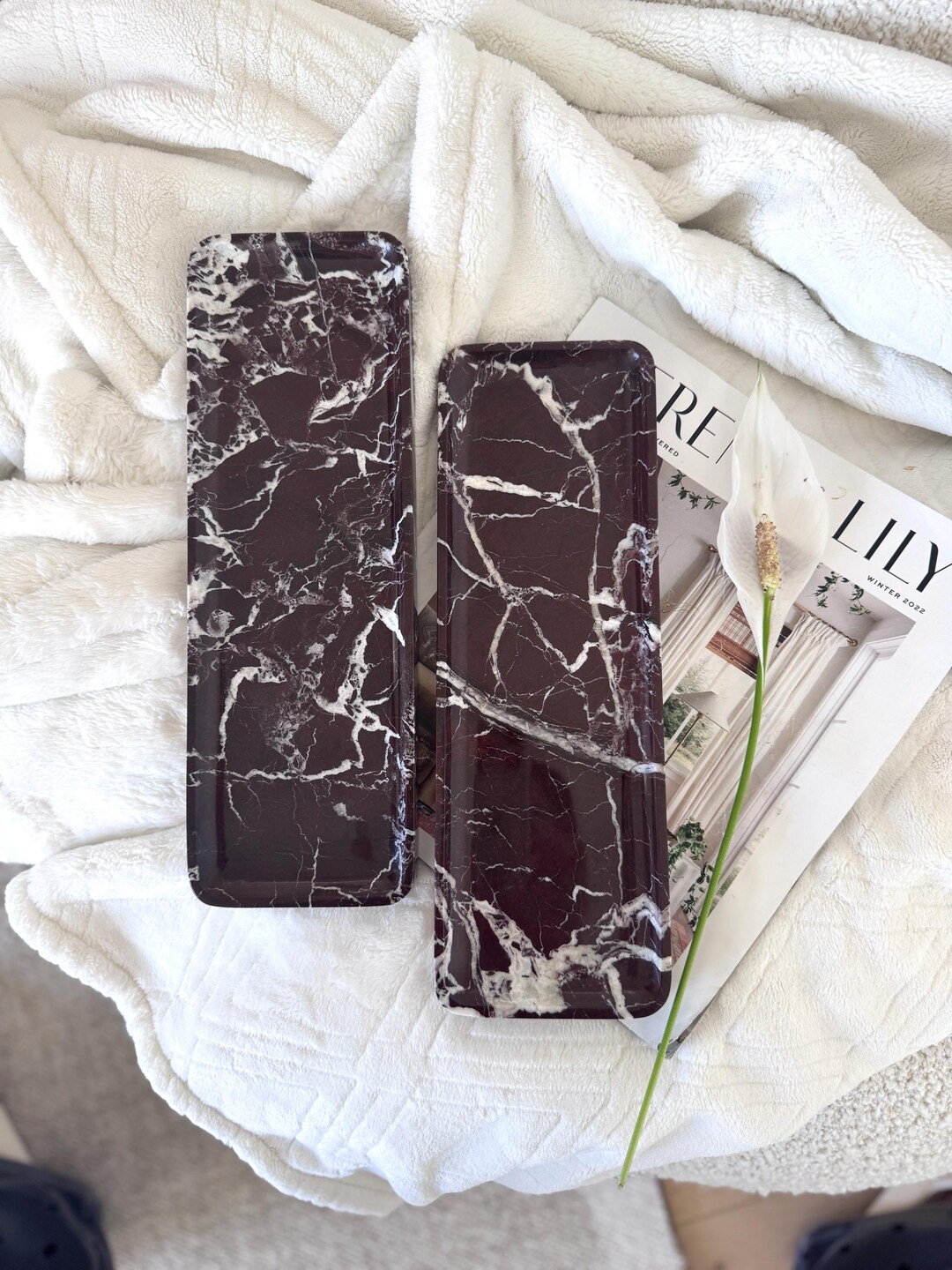 Red Marble Coffee Table Tray , Rosso Levanto,jewelry Trinket Tray ...