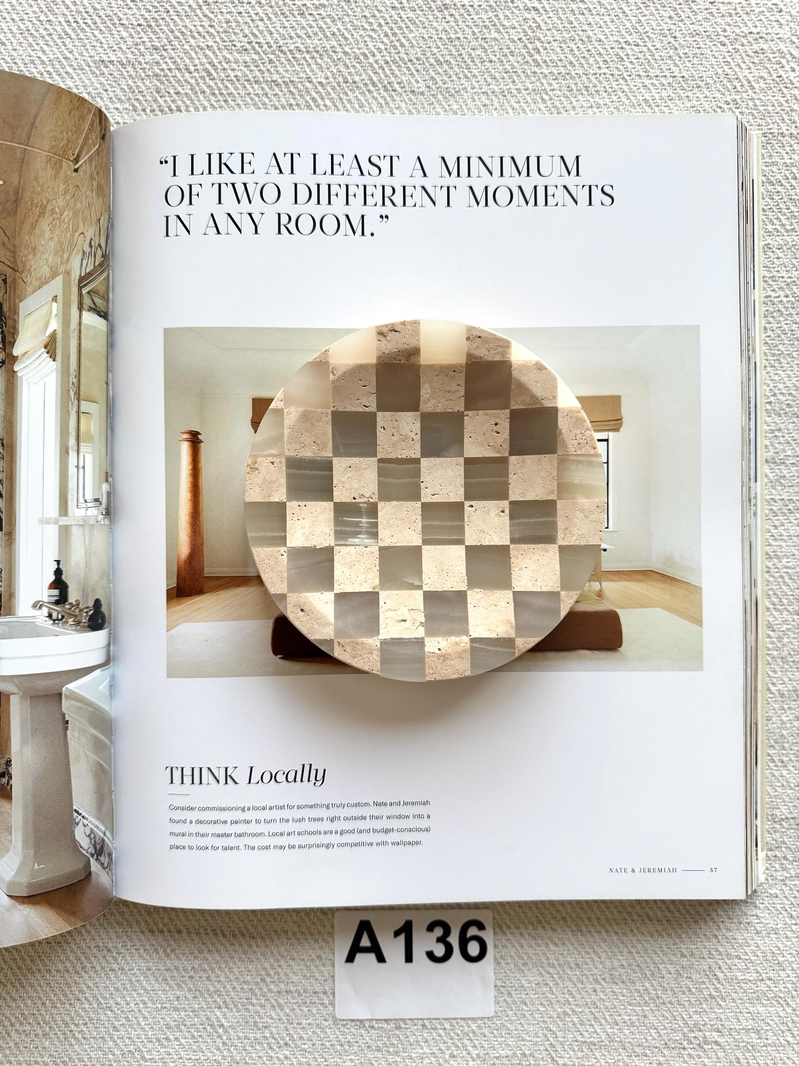 Checkered Marble Catchall ,travertine and Jade Onyx Round Vanity Tray ...