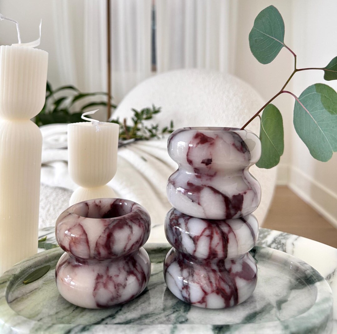 Viola Marble Candle Holder ,tea Lighter, Decorative Jar ,bathroom ...