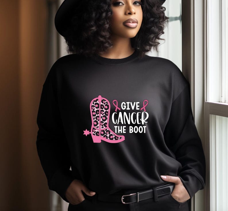 Give Cancer the Boot Shirt: Breast Cancer Awareness Support - Etsy