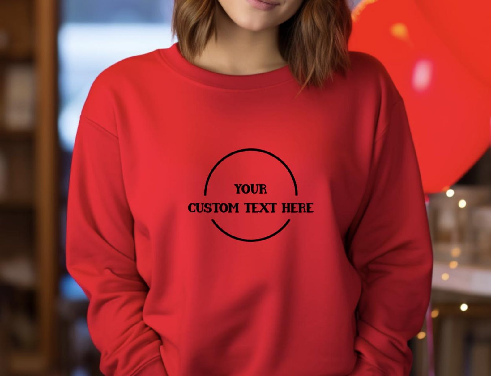 Custom Text Shirt: Personalized 100% Cotton Long Sleeve or Crewneck - Etsy