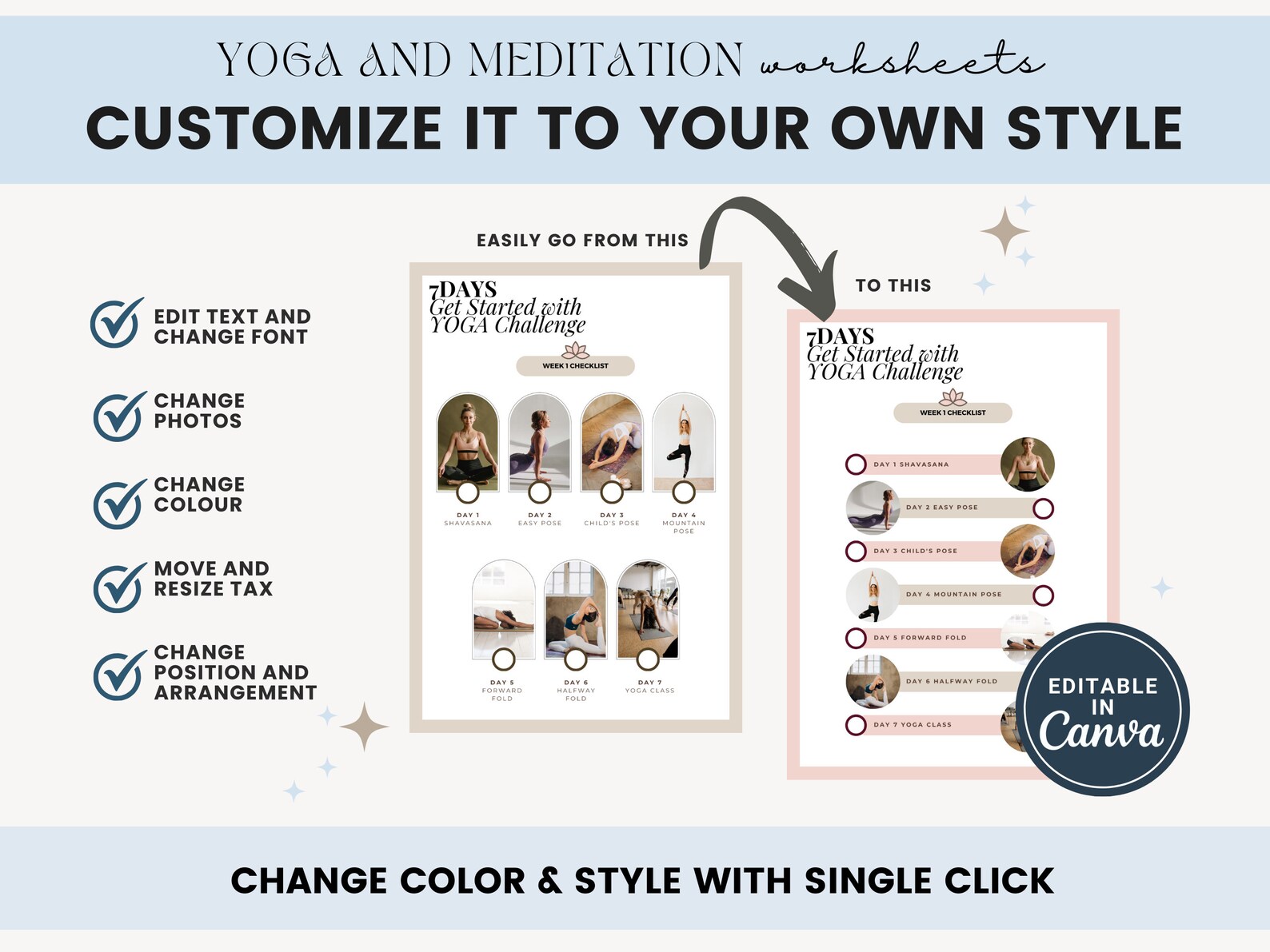 PLR Yoga Worksheet, Brandable, Printable Workbook, Coaching Program ...