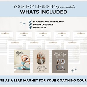 Printable Yoga and Meditation Journal With Prompts, Brandable Coaching ...