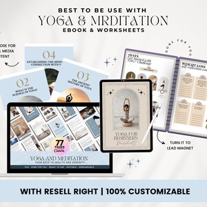 Printable Yoga and Meditation Journal With Prompts, Brandable Coaching ...