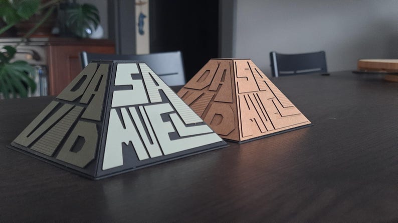 Papercraft Custom Name Plate Abstract Name Plate Minimalistic Paper ...