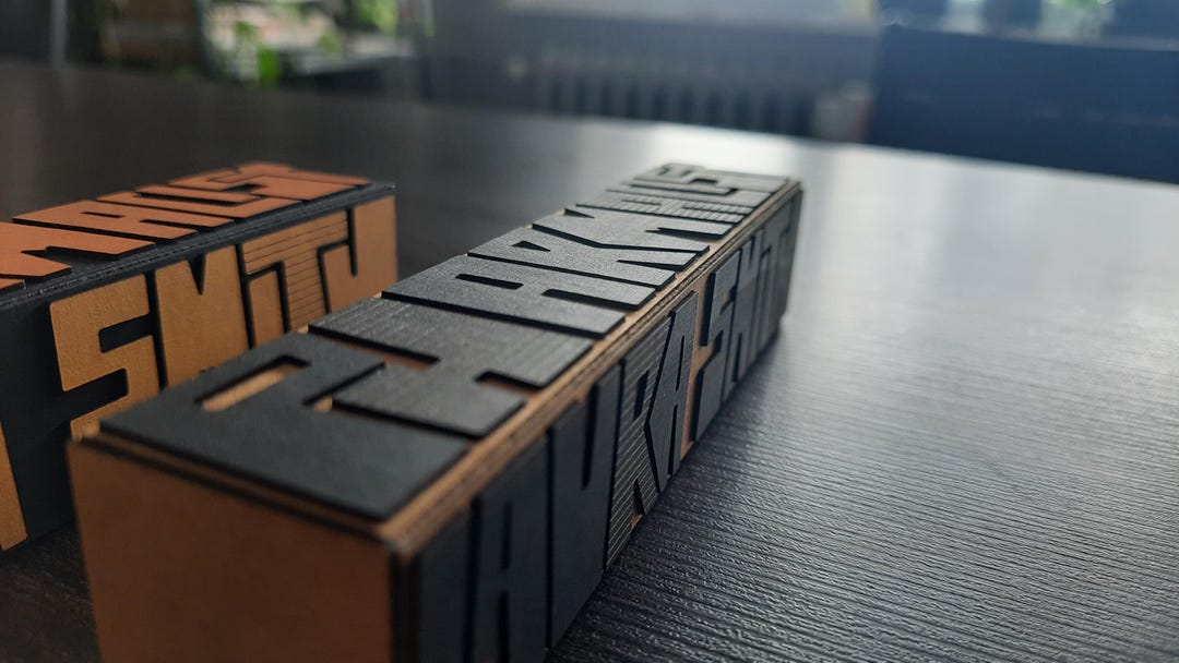 Papercraft Custom Name Plate Personalized Desk Name Sign Magnet Name ...