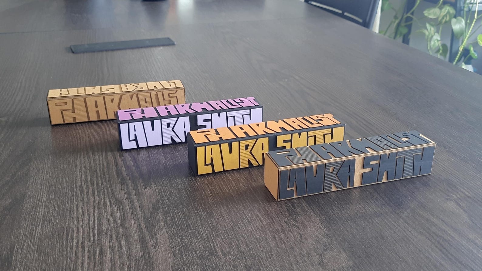Papercraft Custom Name Plate Personalized Desk Name Sign Magnet Name ...