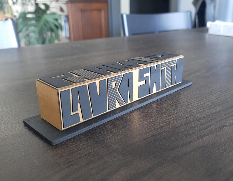 Papercraft Custom Name Plate Personalized Desk Name Sign Magnet Name ...
