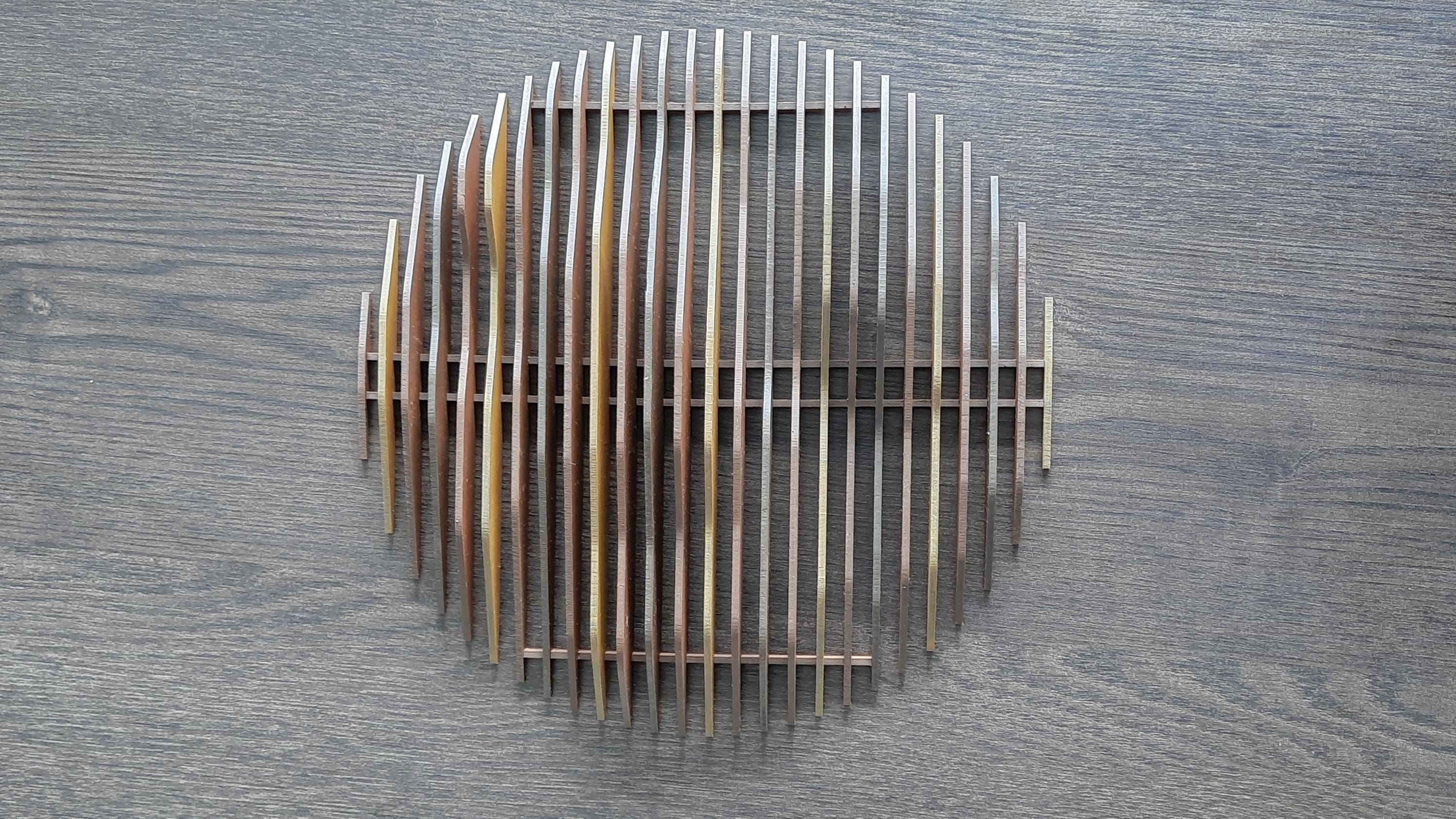 Parametric Layered Circular Wall Art, Parametric Sculpture, Laser Cut ...