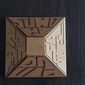 Papercraft Custom Name Plate Abstract Name Plate Minimalistic Paper ...