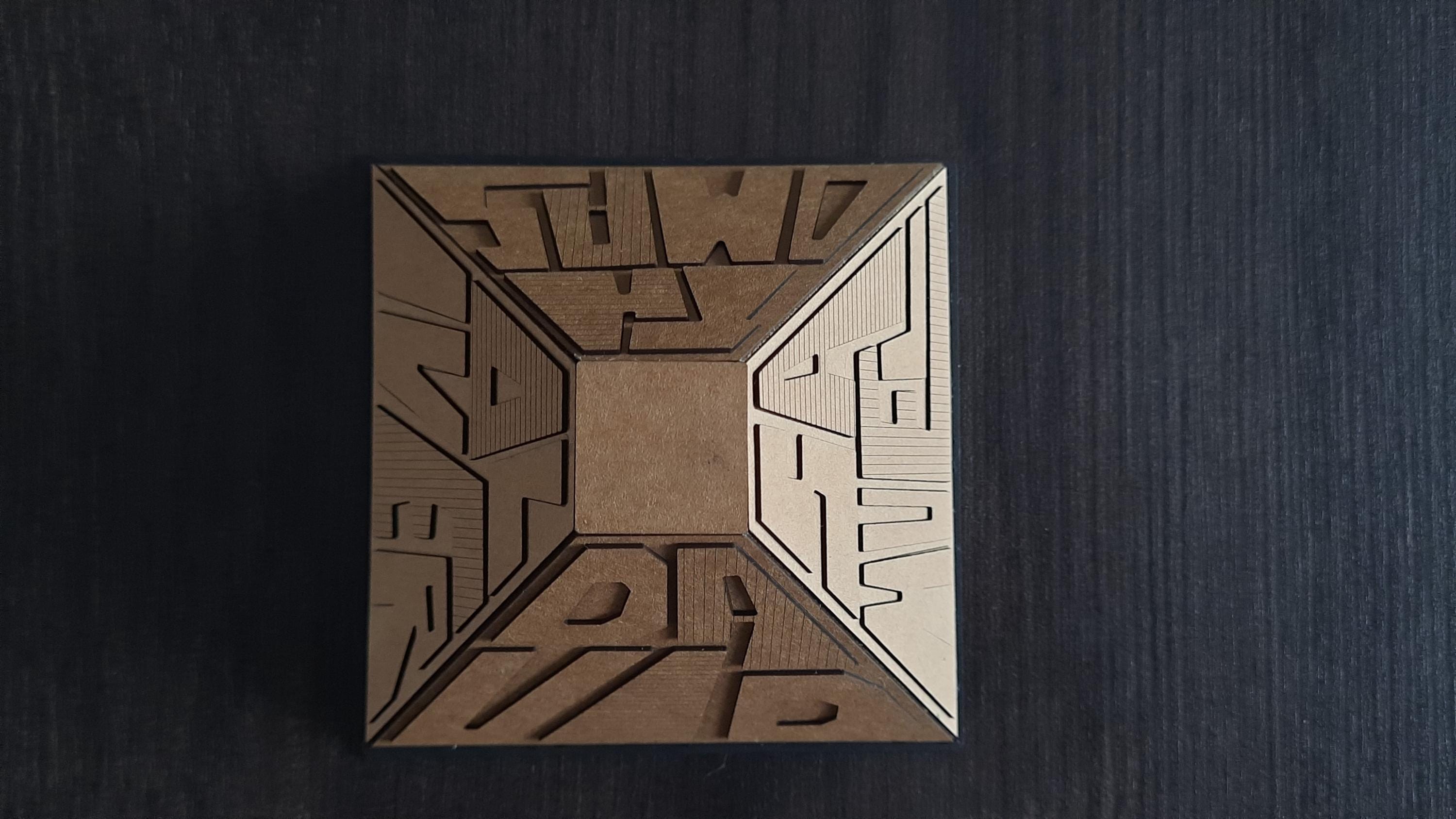 Papercraft Custom Name Plate Abstract Name Plate Minimalistic Paper ...