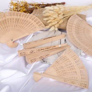50 PCS Bulk Wedding Fans Summer, Wedding Favors, Personalized Favors ...