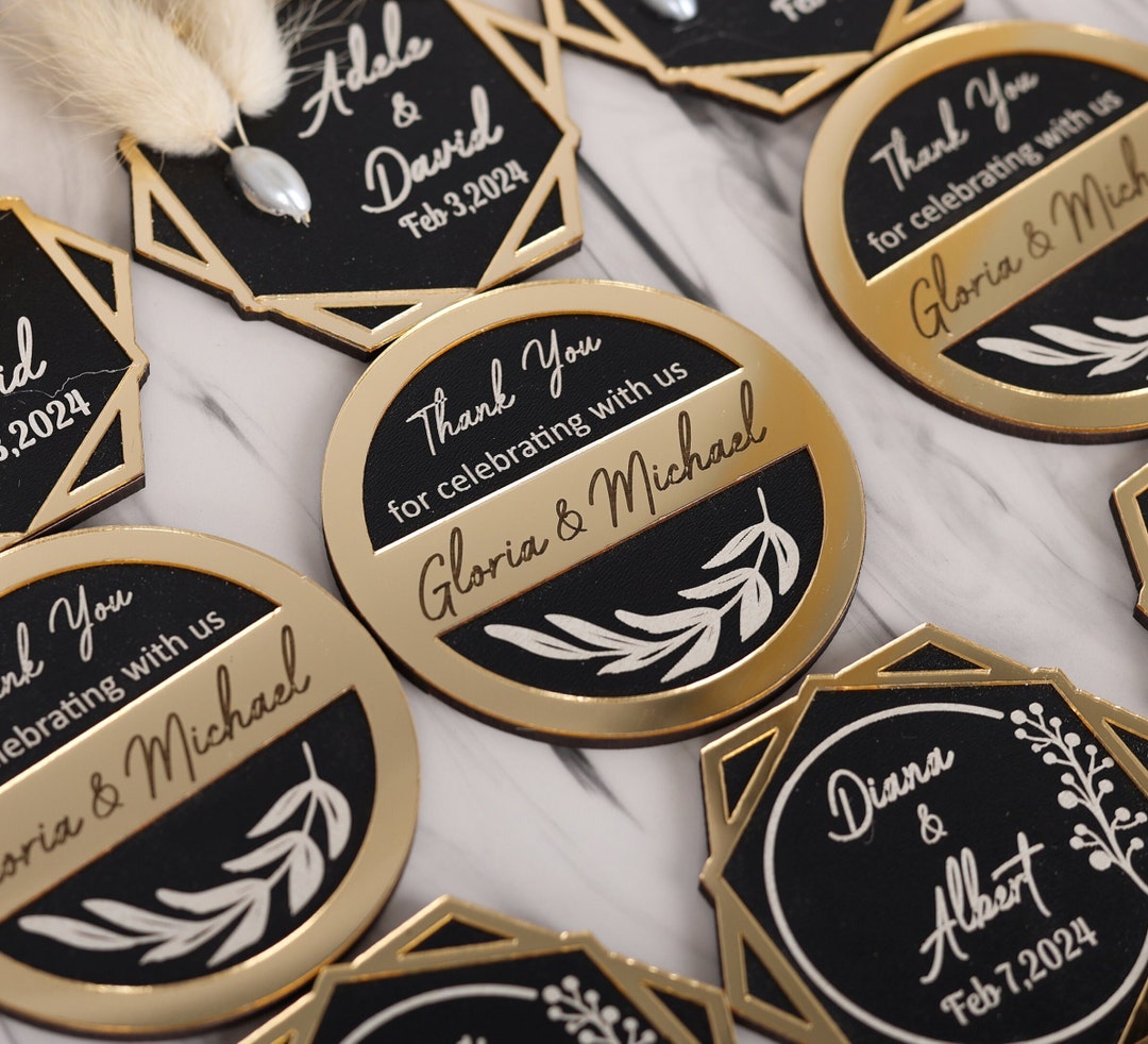 Wedding Magnet, Engagement Thank You Magnet, Party Favors, Save the ...