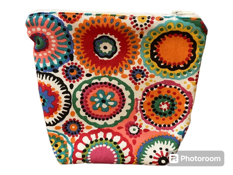Handcrafted Large Mulicolored Red Tote Bag With Pockets and Lining, and ...