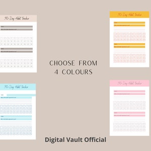 30-day Habit Tracker PDF Printable A4/A5 Digital Download Productivity ...