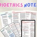 Bioethics Notes Printable Summary of Medical Notes Nursing Notes Nurse ...