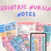 Pediatrics Notes Bundle Pediatric Nurse Nursing Study Sheet Nursing ...
