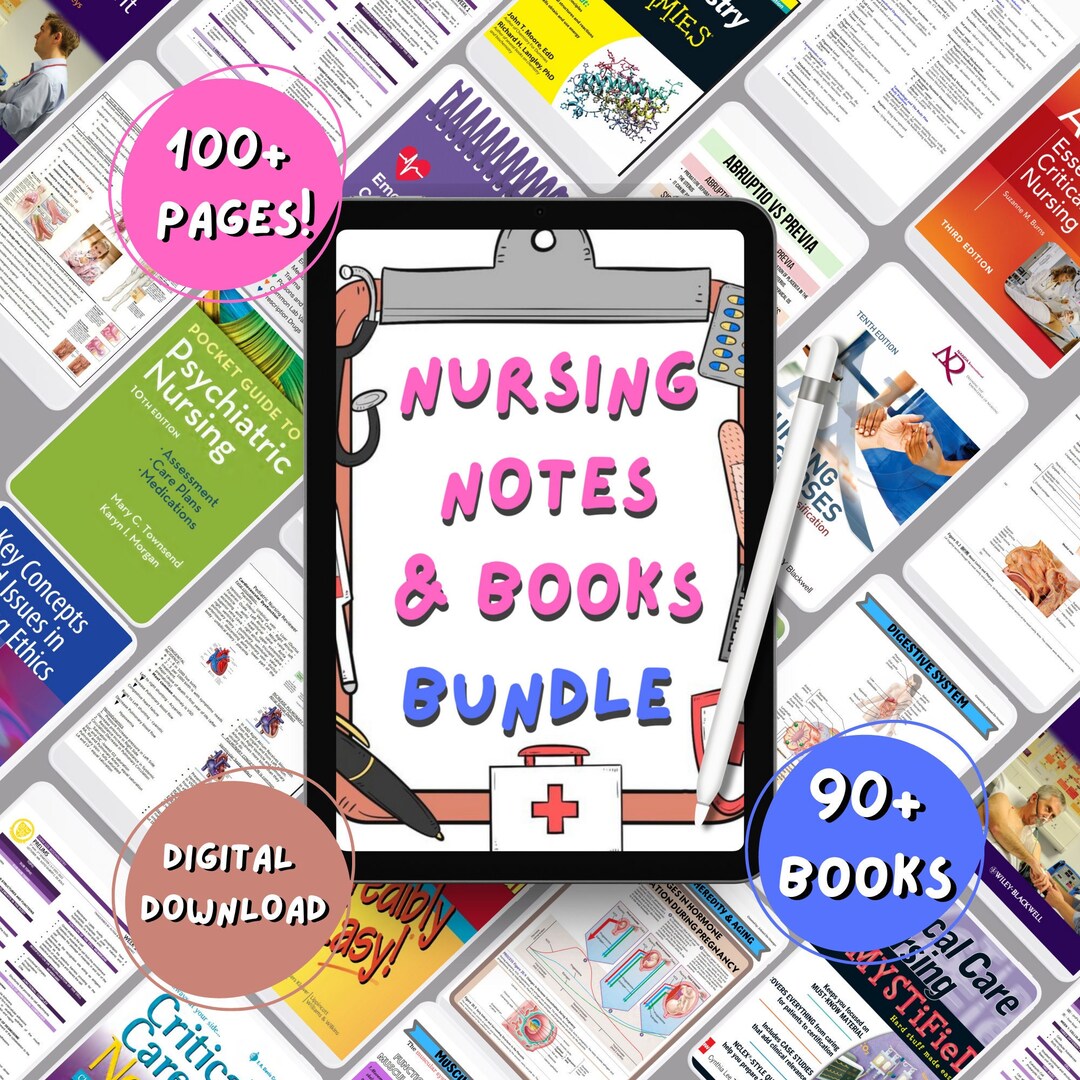 Ultimate Nursing School Notes & Book Bundle Compilation Nursing School ...