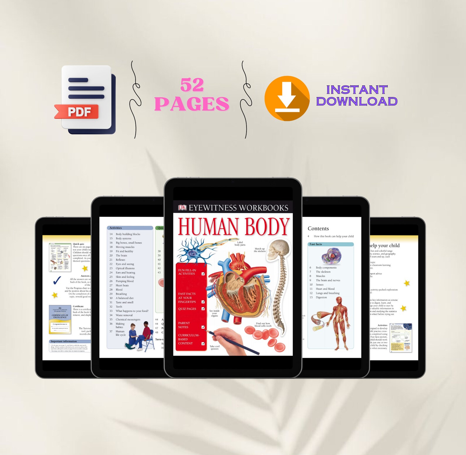 Human Body Anatomy & Physiology Nursing Notes Printable Visual Aid ...