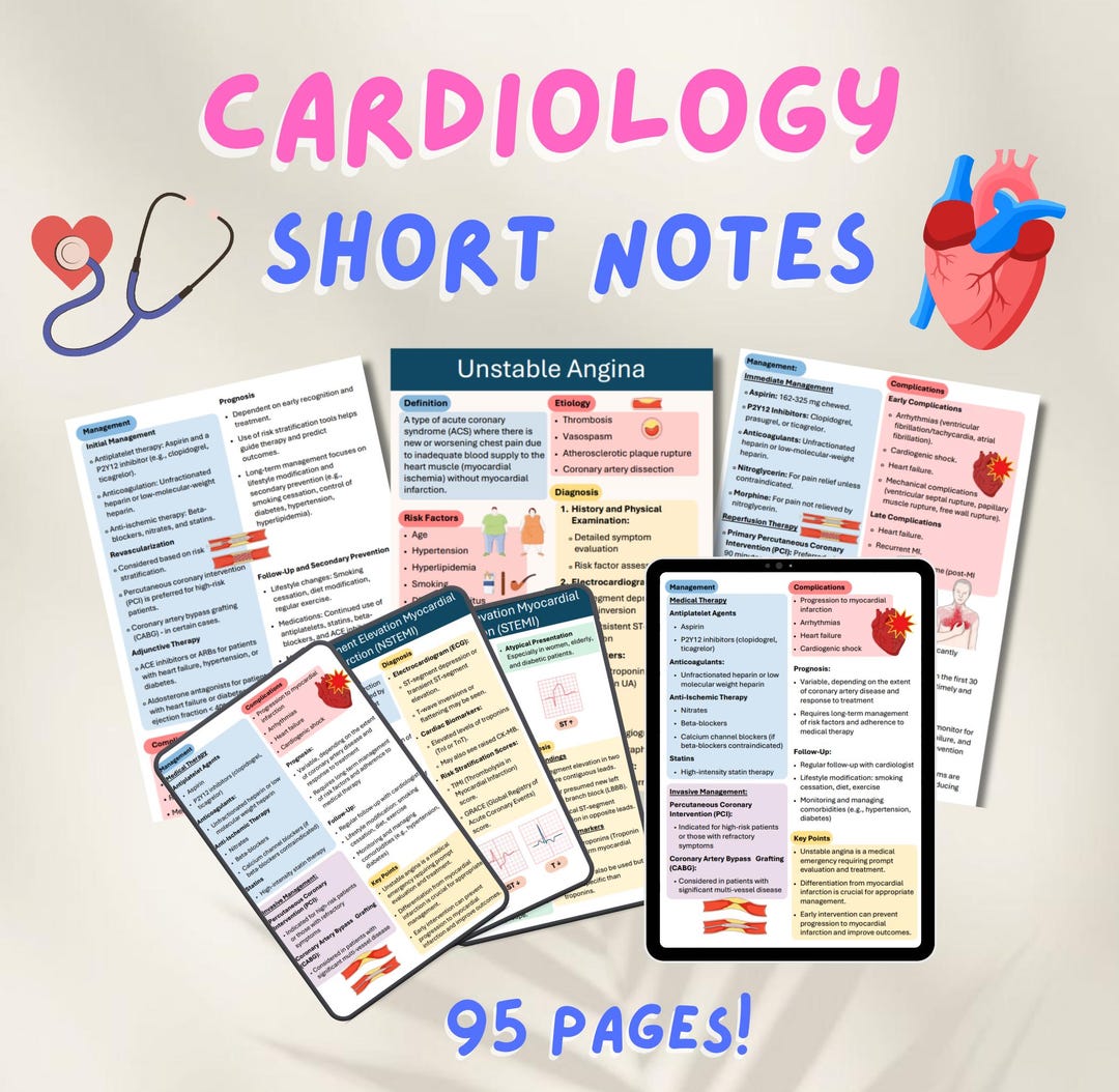 Cardiology Short Notes - Essential Guide for Doctors & Medical Students ...