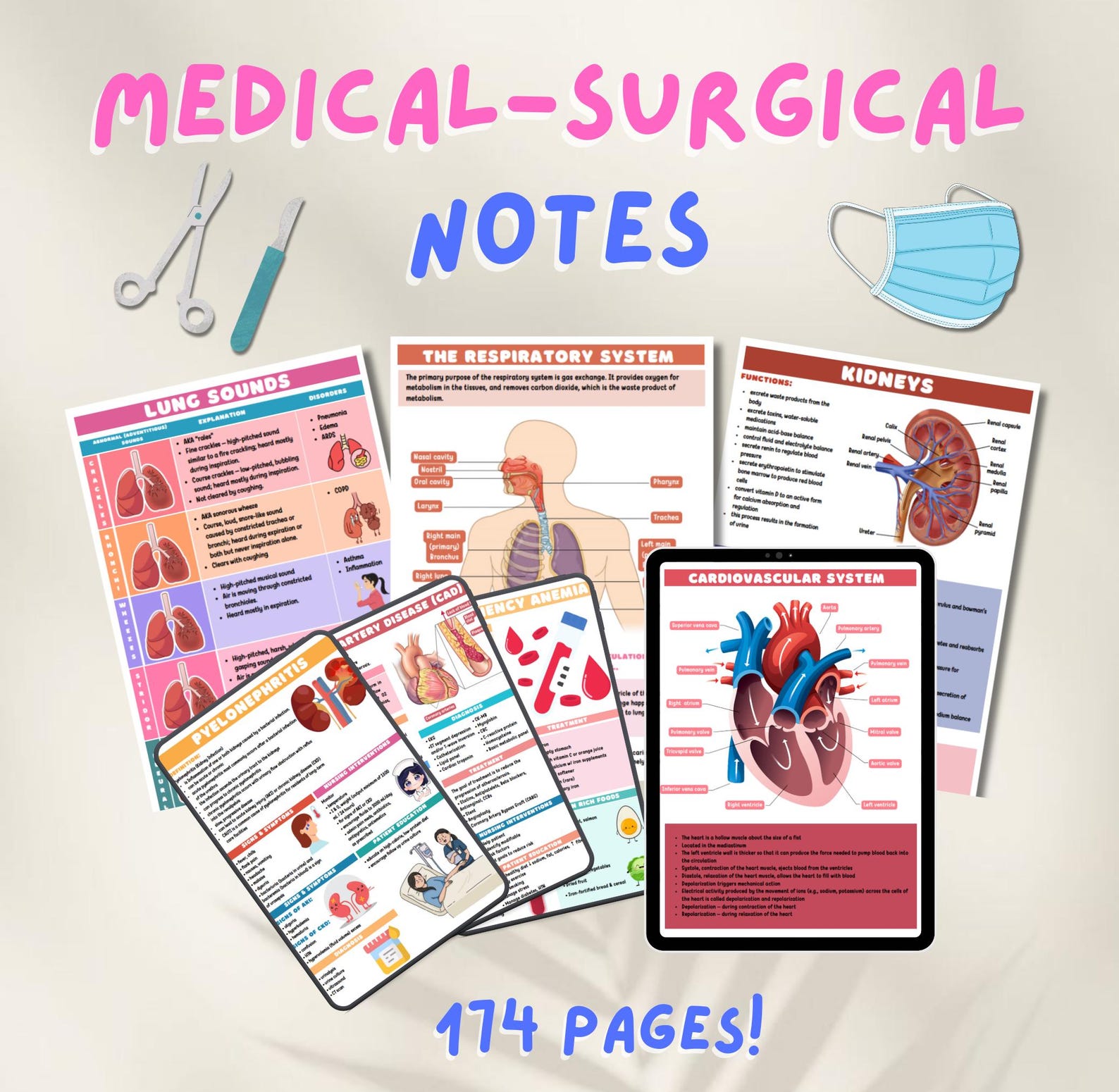 Medical-surgical Nursing Notes Study Guide (digital Download) - Etsy