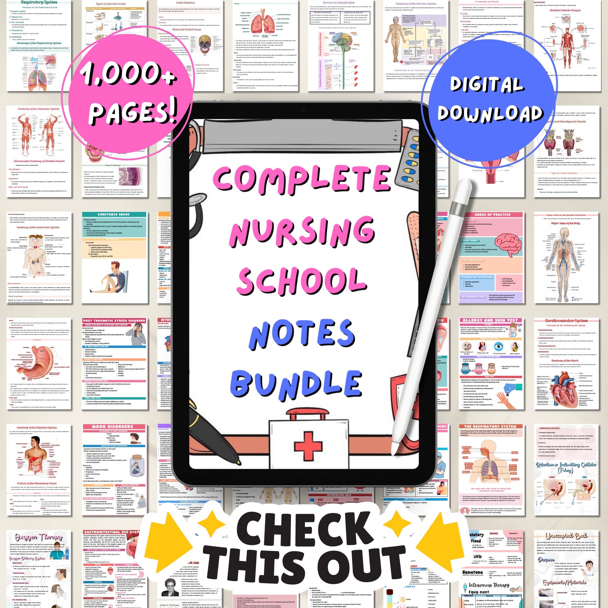 Pediatrics Notes Bundle Pediatric Nurse Nursing Study Sheet Nursing ...