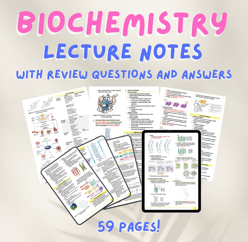 Biochemistry Lecture Notes: Medical Technology Study Guide Printable ...