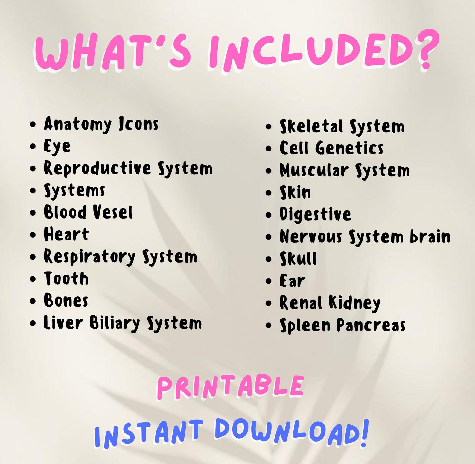 Anatomy & Biology Stickers | Human Body Illustrations | Printable ...
