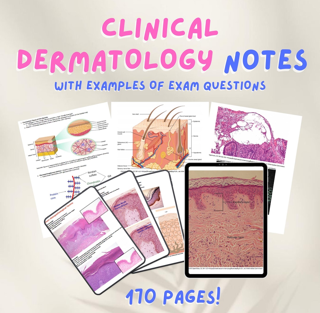 Clinical Dermatology Notes With Examples of Exam Questions ...