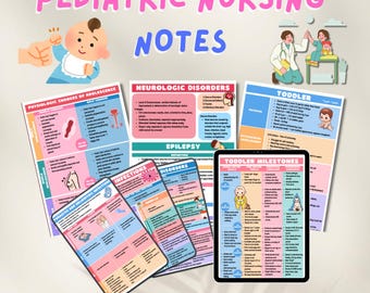 Pediatric Nursing Notes: Digital Study Guide for NCLEX Prep (PDF ...
