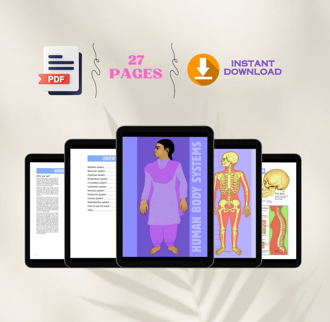 Human Body Systems Anatomy & Physiology Nursing School Notes Printable ...