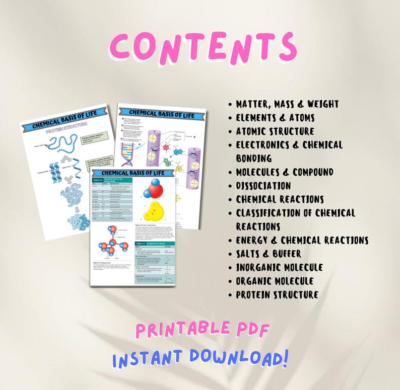 Anatomy & Physiology Chemical Basis of Life Notes Nursing School ...