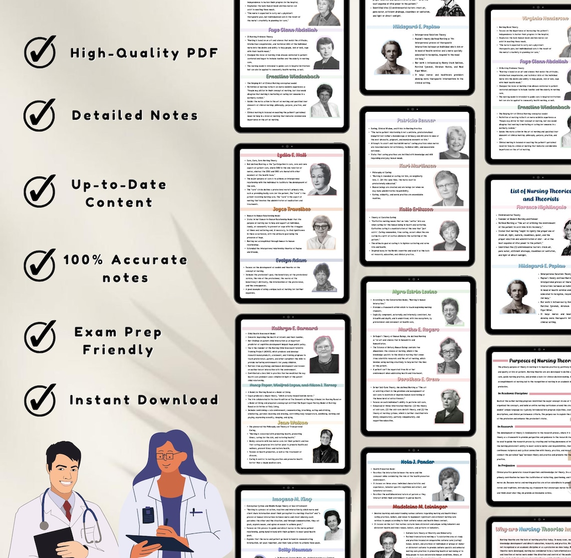 Nursing Theories and Theorists Notes Nursing Nursing Notes Printable ...