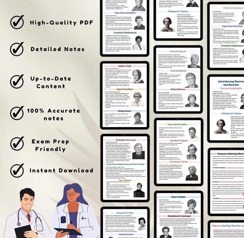 Nursing Theories and Theorists Notes Nursing Nursing Notes Printable ...