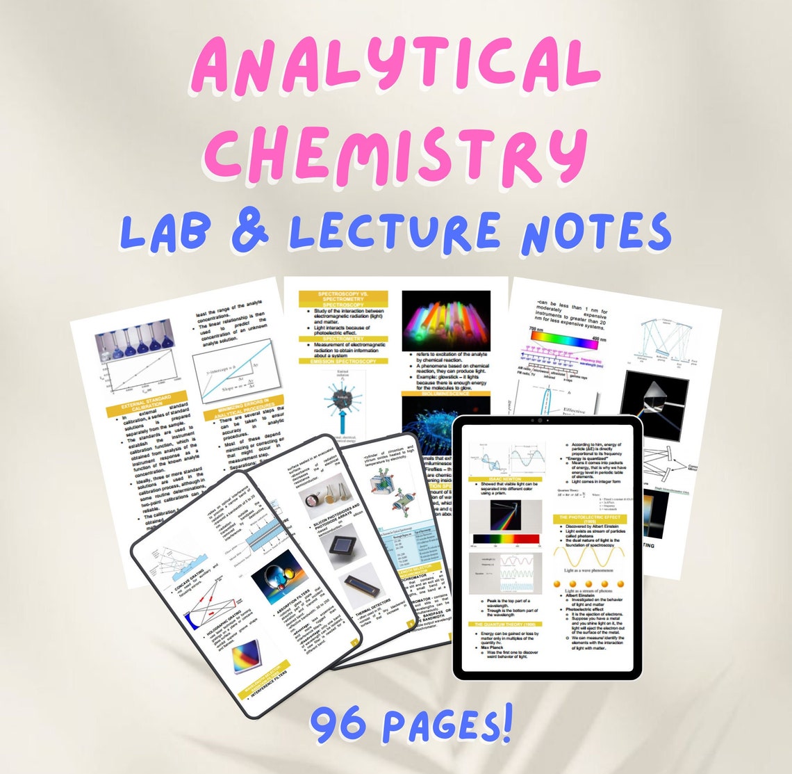 Analytical Chemistry Lab & Lecture Notes | Medtech and Health Science ...