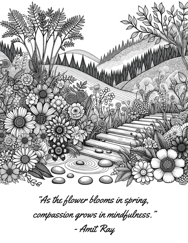 Mindfulness Coloring Book for Adults - Etsy