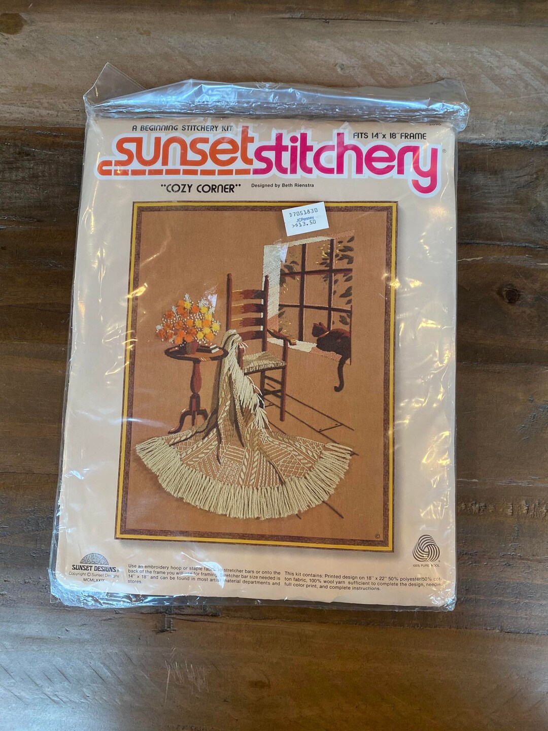New Vintage Sunset Stitchery - Cozy Corner Embroidery Kit - Never ...