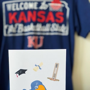 Kansas University Graduation Card, KU Jayhawk, Campanile, Graduation ...