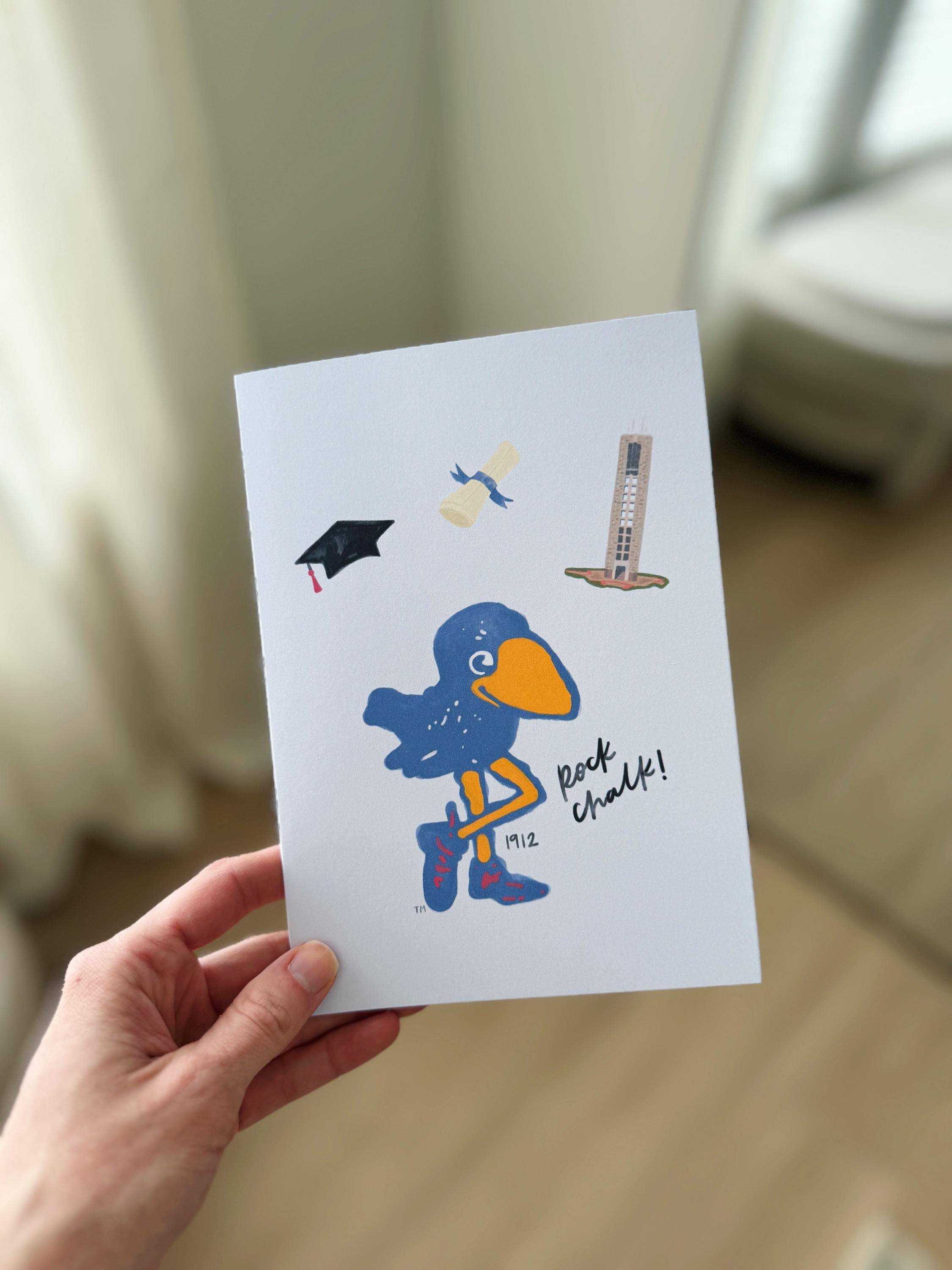 Kansas University Graduation Card, KU Jayhawk, Campanile, Graduation ...