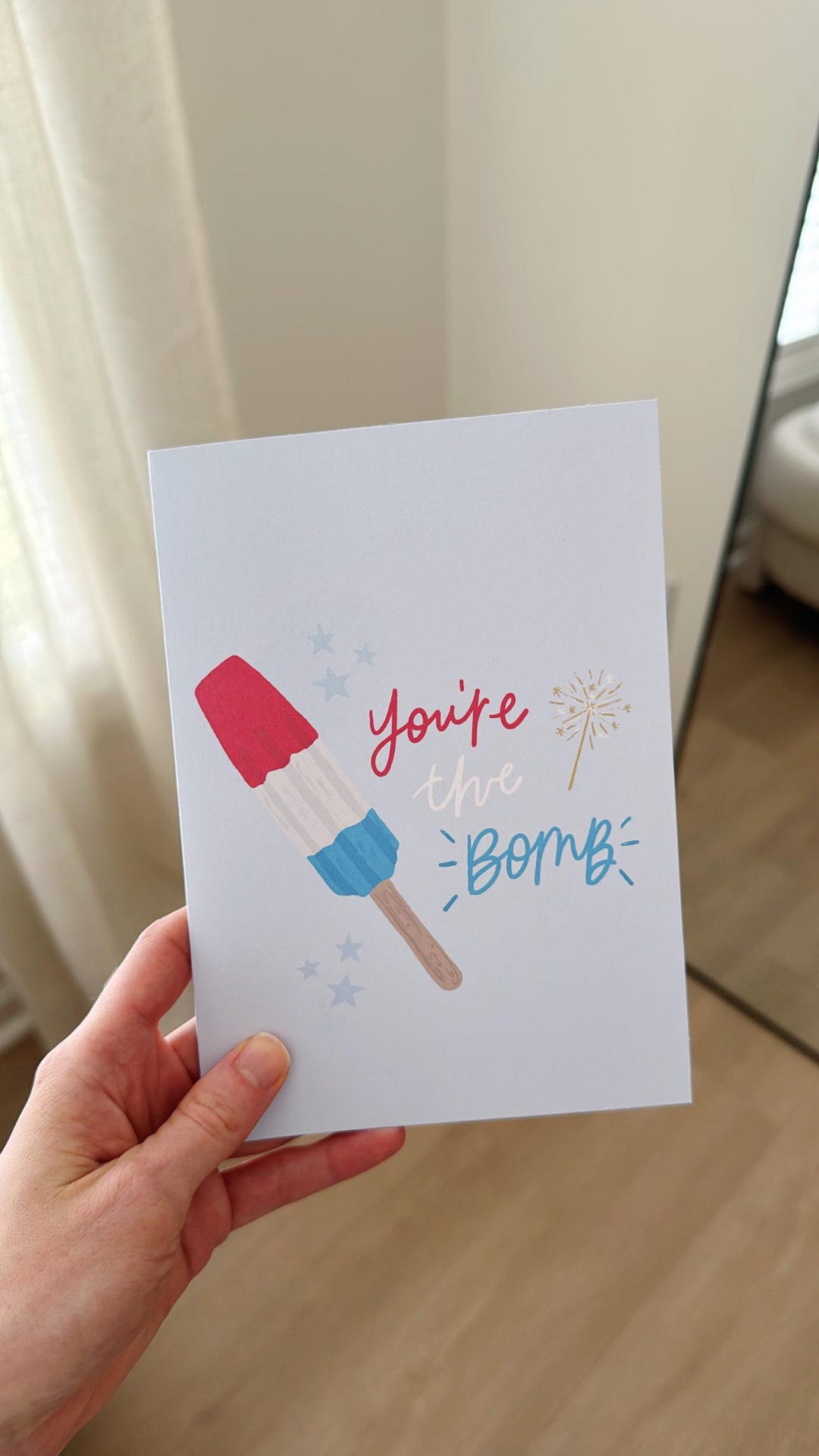 You're the Bomb Card, Bomb Pop, Cute Summer Pun Card, 4th of July Card ...
