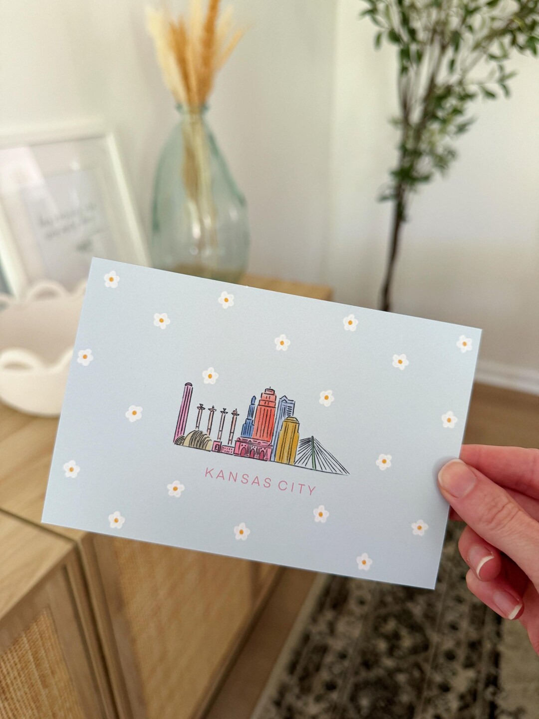 Cute Postcards, Kansas City, KC Skyline, Cute Postcard Floral Postcard ...