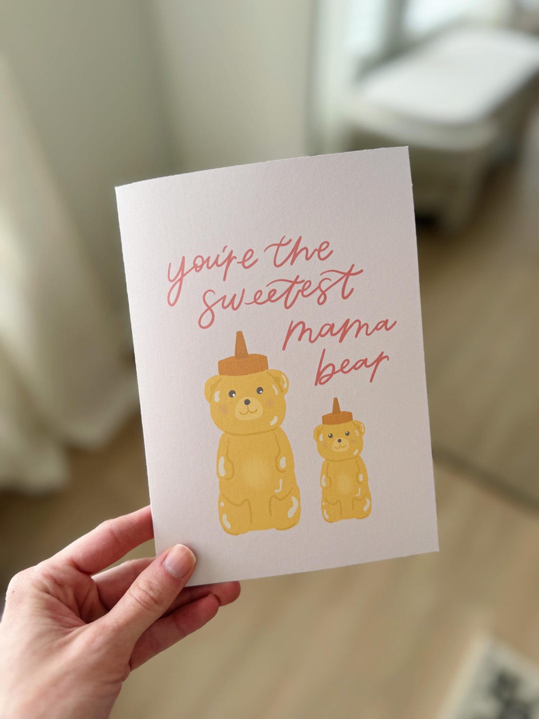 Mother's Day Card, New Mom Card, Mom Birthday Card, Bear-themed ...
