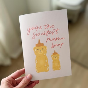 Mother's Day Card, New Mom Card, Mom Birthday Card, Bear-themed ...
