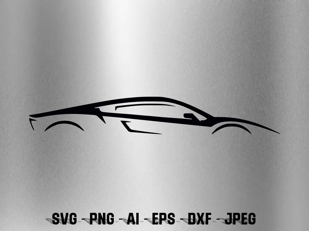 Sports Car Outline SVG Vector Cutting File / Clip Art Available for ...