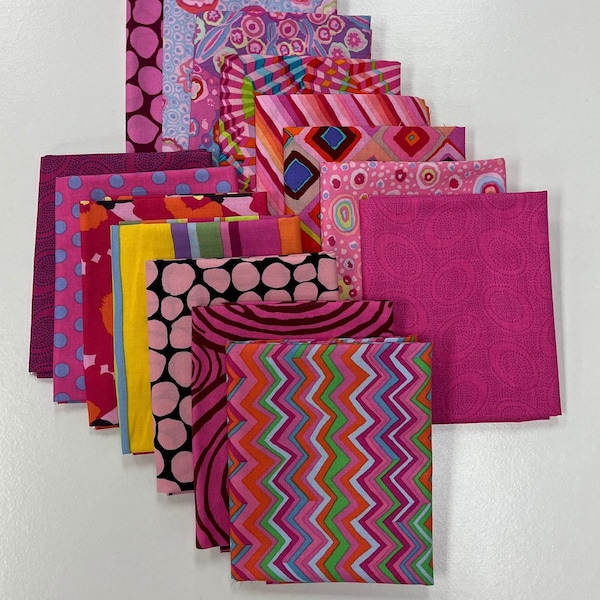 10 Kaffe Fassett PINK Fat Quarter Bundle - Etsy