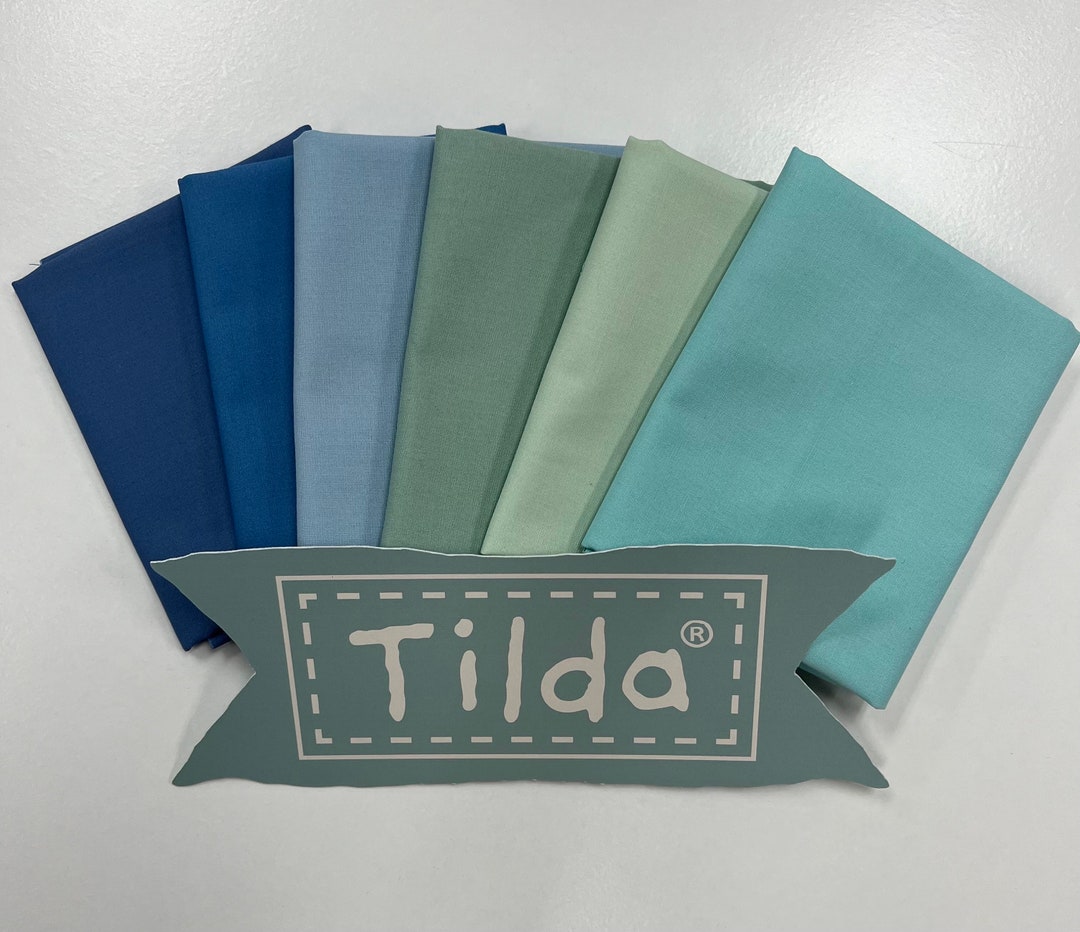 Tilda Fabric Solids - Blues and Greens - Etsy