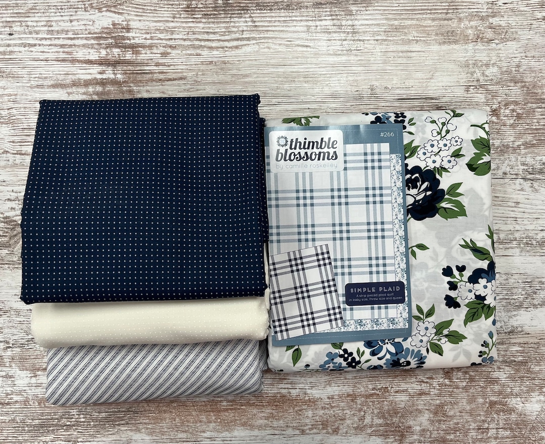 Dark Simple Plaid Quilt Kit Using Dwell Fabrics by Moda Queen Size - Etsy