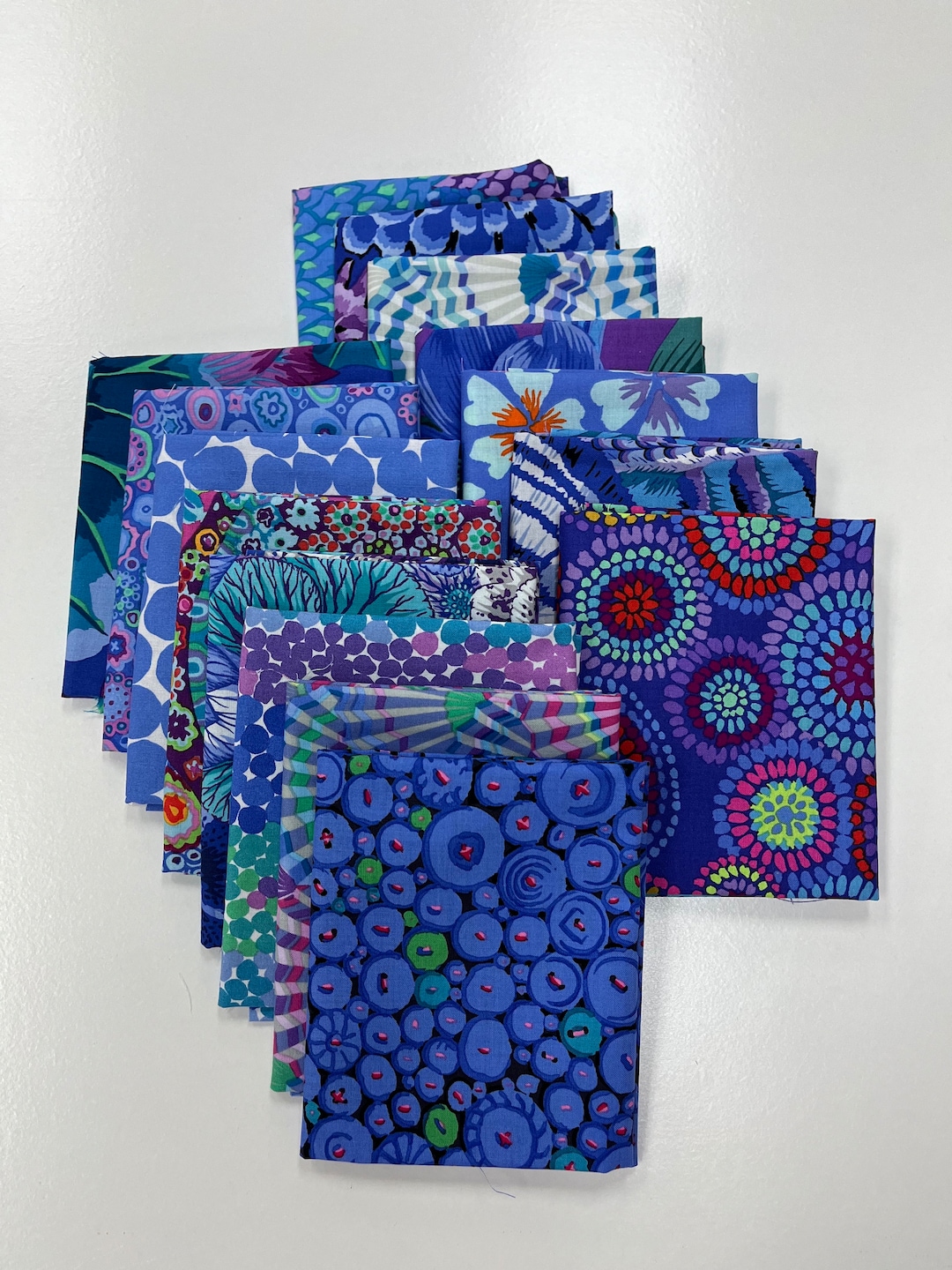 10 Kaffe Fassett BLUE Fat Quarter Bundle - Etsy