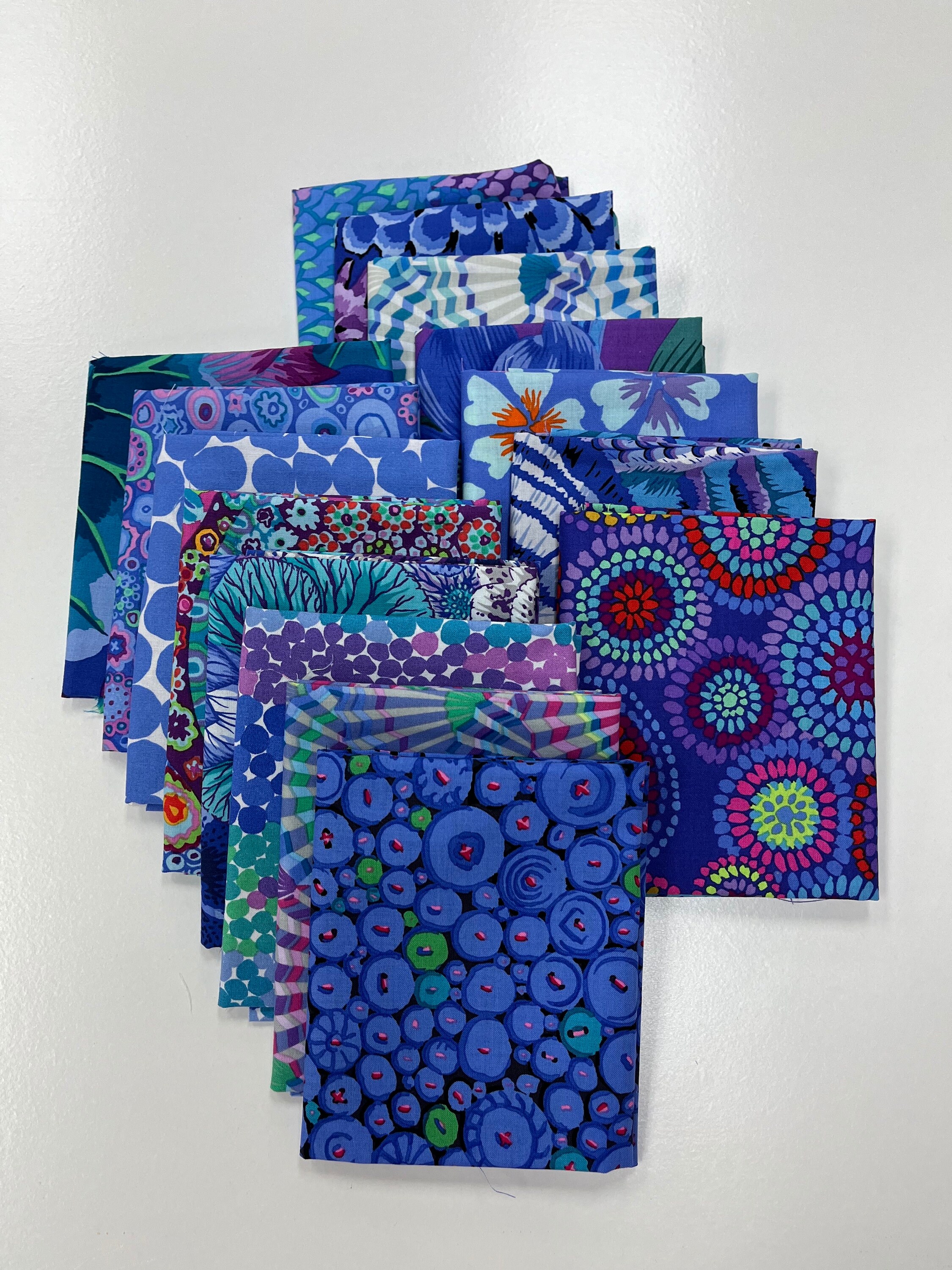 10 Kaffe Fassett BLUE Fat Quarter Bundle - Etsy